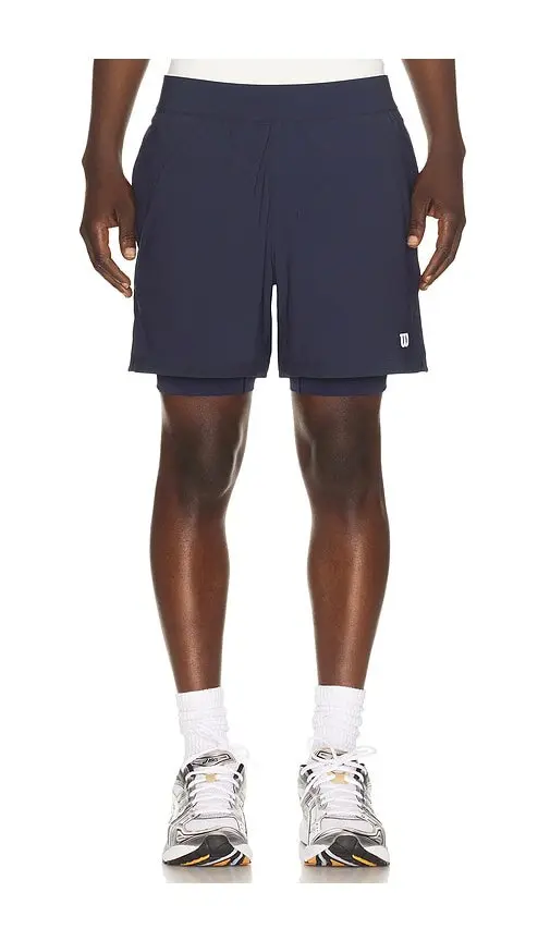 Wilson Set Point 5 Lined Shorts - Navy