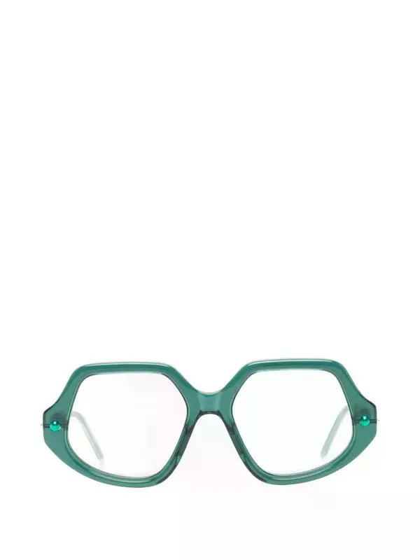 KUBORAUM Geometric-frame Sunglasses - Green