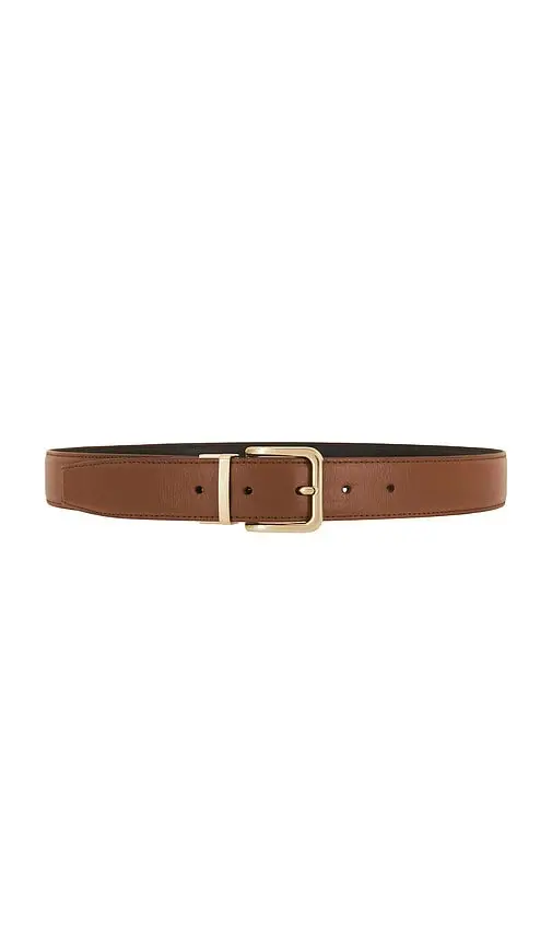 Vince 32mm Alex Reversible Stitched Leather Belt - Brown