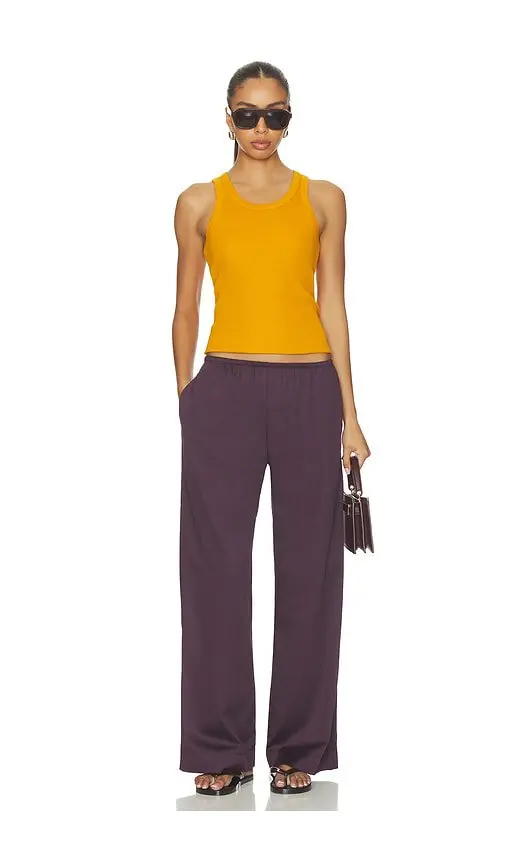 Vince Ribbed Scoop Neck Tank