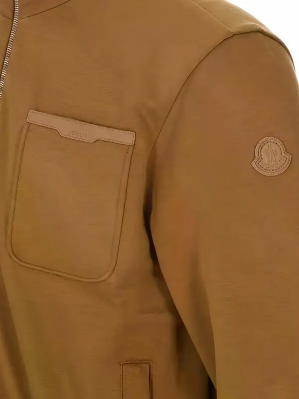 Moncler Logo Patch Zip-up Sweater