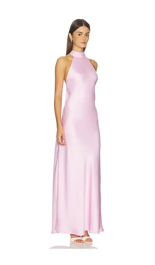 RUNAWAY THE LABEL Arabelle High Neck Maxi Dress - Pink