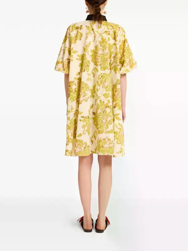 La DoubleJ Sunburst Dress In Oasis Floral Print - Neutrals