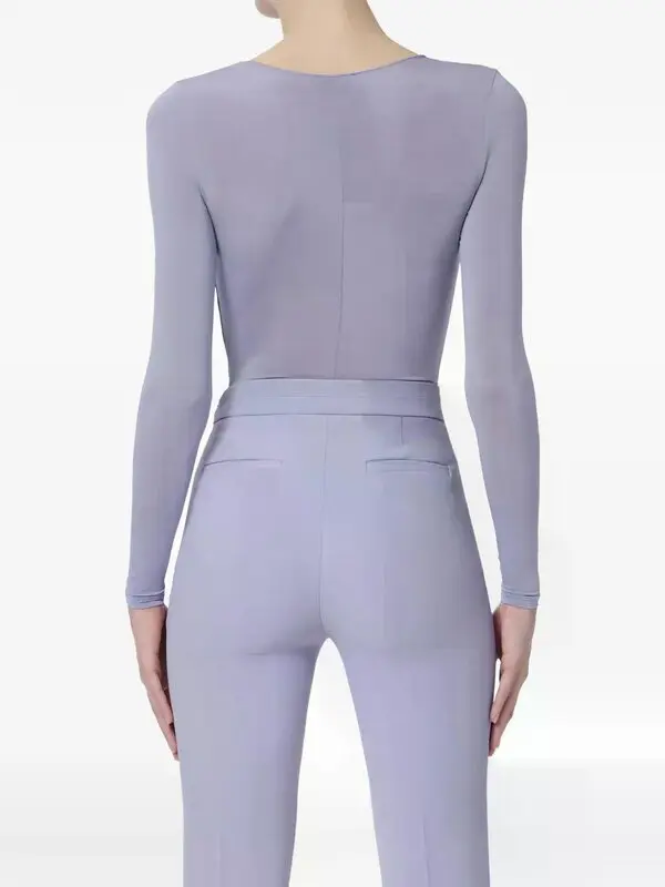 Elisabetta Franchi Draped Knot Bodysuit - Purple