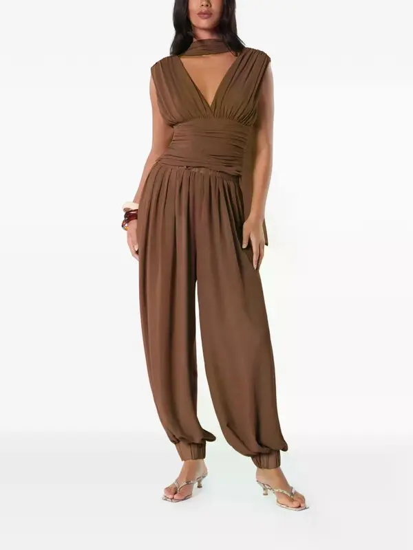 NICHOLAS Ruched Scarf-detail Top