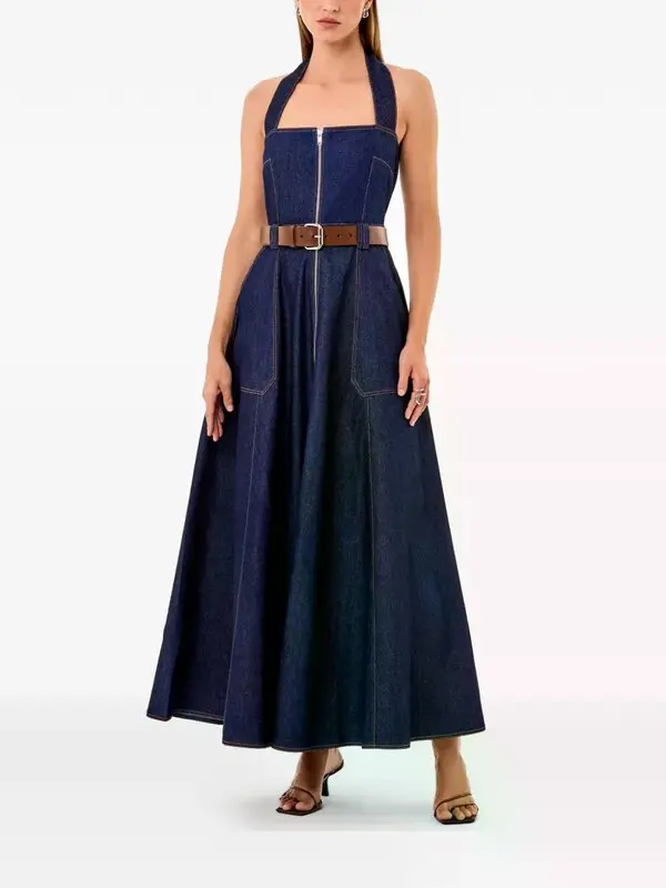 NICHOLAS Anastasia Halter-neck Maxi Dress