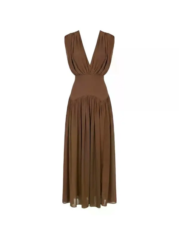 NICHOLAS Giana Open-panel Maxi Dress - Brown