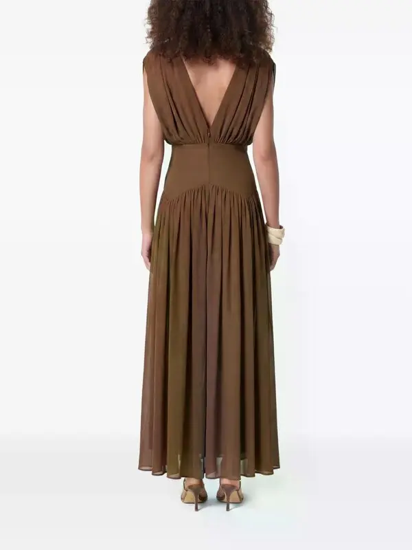 NICHOLAS Giana Open-panel Maxi Dress - Brown