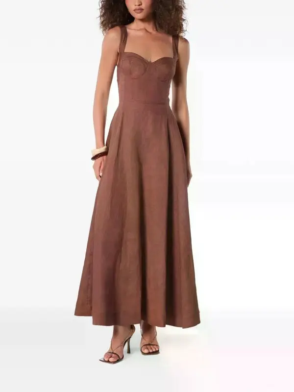 NICHOLAS Anya Maxi Dress - Brown