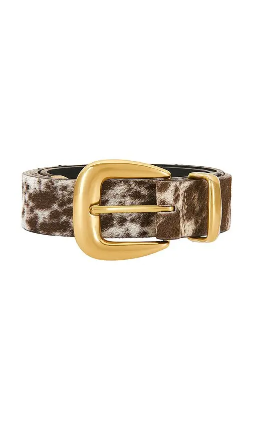 LAMARQUE Leather Belt With Gold-tone Hardware