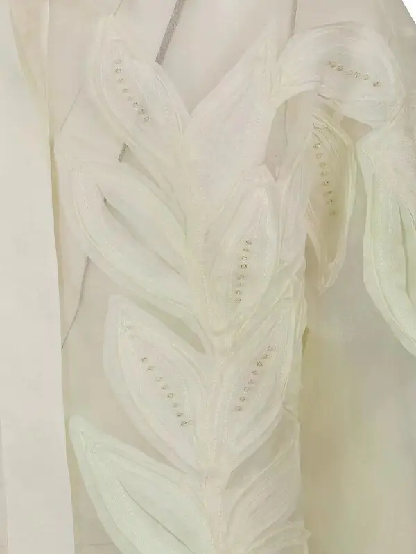 Antonelli Firenze Alessandra Leaf Appliqué Shirt