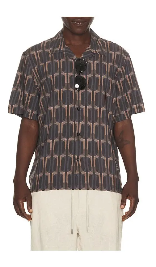 Rag & Bone Avery Printed Shirt In . Also - Brown