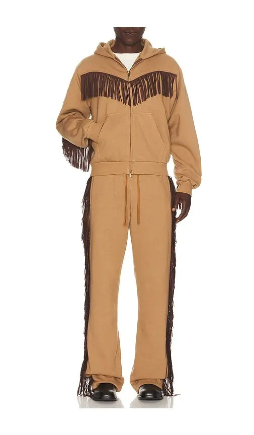 AUSTIN POST Fringed Full Zip Hoodie