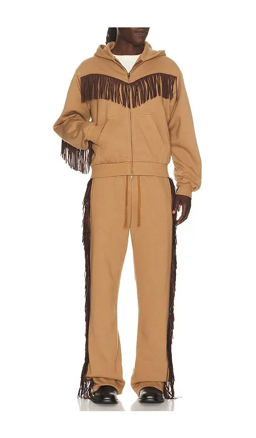 AUSTIN POST Fringed Straight Cut Pant