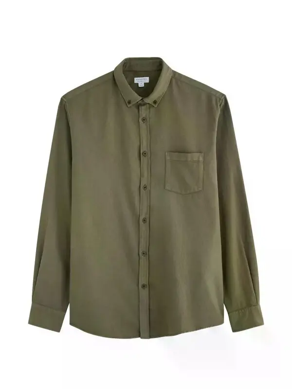 Sunspel Button-down Collar Long-sleeve Shirt