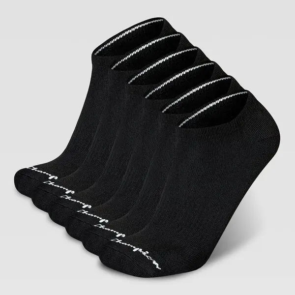 Champion 6pk Cushion Low Cut Socks - Black