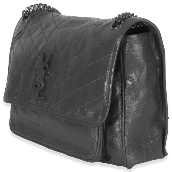 Saint Laurent Niki Chain Satchel - Gray