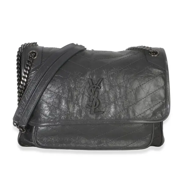 Saint Laurent Niki Chain Satchel - Gray