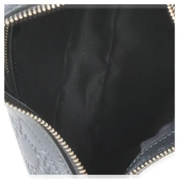 Gucci Embossed Calfskin Gg Arabella Half Moon Shoulder Bag - Black
