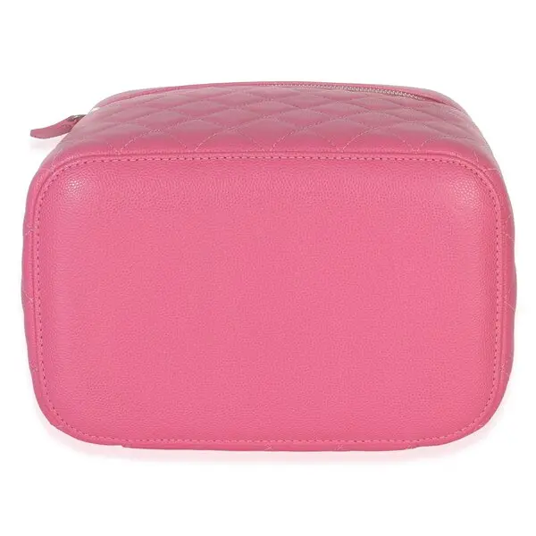 Chanel Quilted Caviar Top Handle Vanity Case