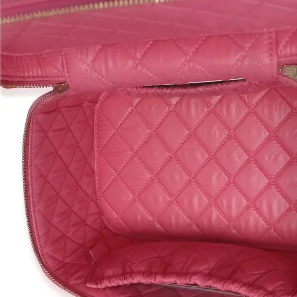 Chanel Quilted Caviar Top Handle Vanity Case