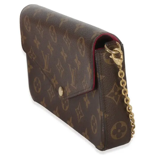 LOUIS VUITTON Monogram Canvas Felicie Pochette Shoulder Bag - Brown
