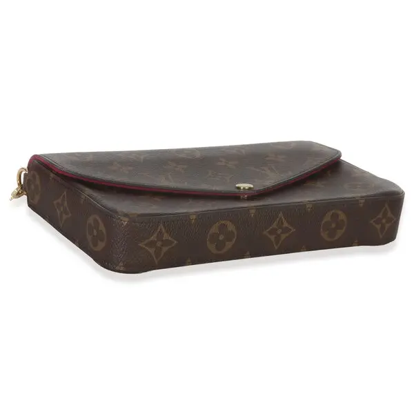 LOUIS VUITTON Monogram Canvas Felicie Pochette Shoulder Bag - Brown