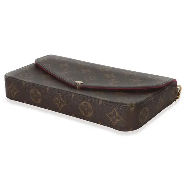 LOUIS VUITTON Monogram Canvas Felicie Pochette Shoulder Bag - Brown