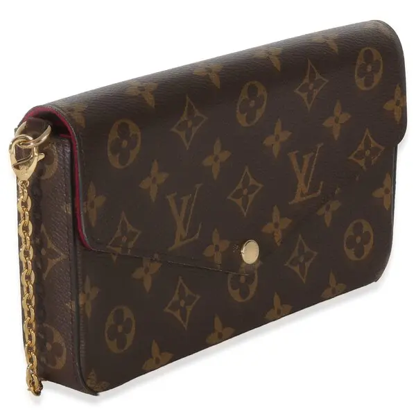 LOUIS VUITTON Monogram Canvas Felicie Pochette Shoulder Bag - Brown