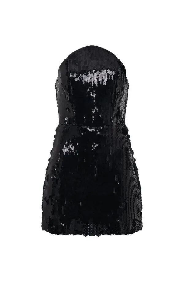 TUBA ERGIN Orelia Mini Dress Sequined Strapless Gown