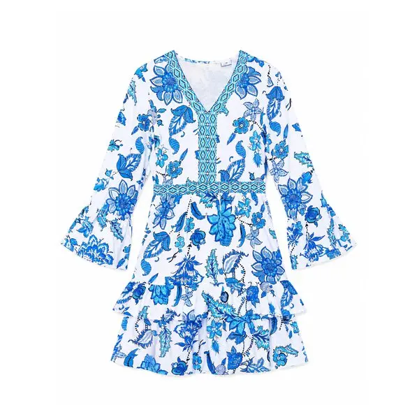 YUMI Floral Tencel Beach Tunic