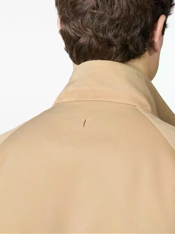 TOD'S High-neck Gabardine Trench Coat
