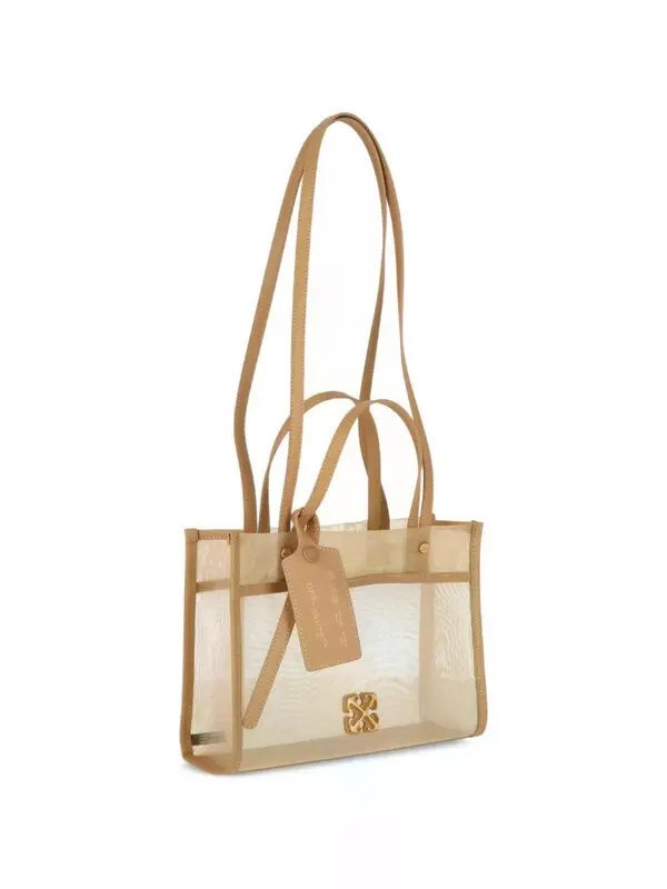 Off-White Arrows Mesh Tote Bag - Neutrals