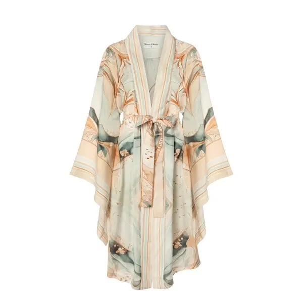 WOMEN & WOMEN Elysian-inspired Japanese Kimono - Blue