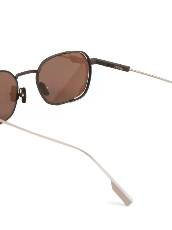 Zegna Oval Frame Sunglasses