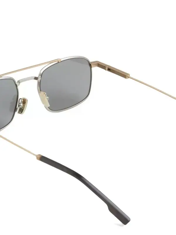 Zegna Rectangular Frame Sunglasses