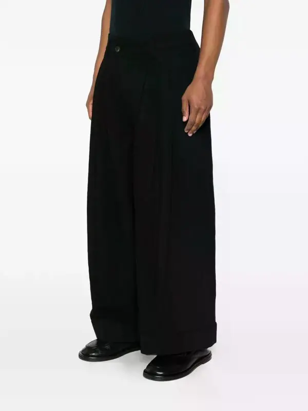 ZIGGY CHEN Pleated Turn-up Trousers