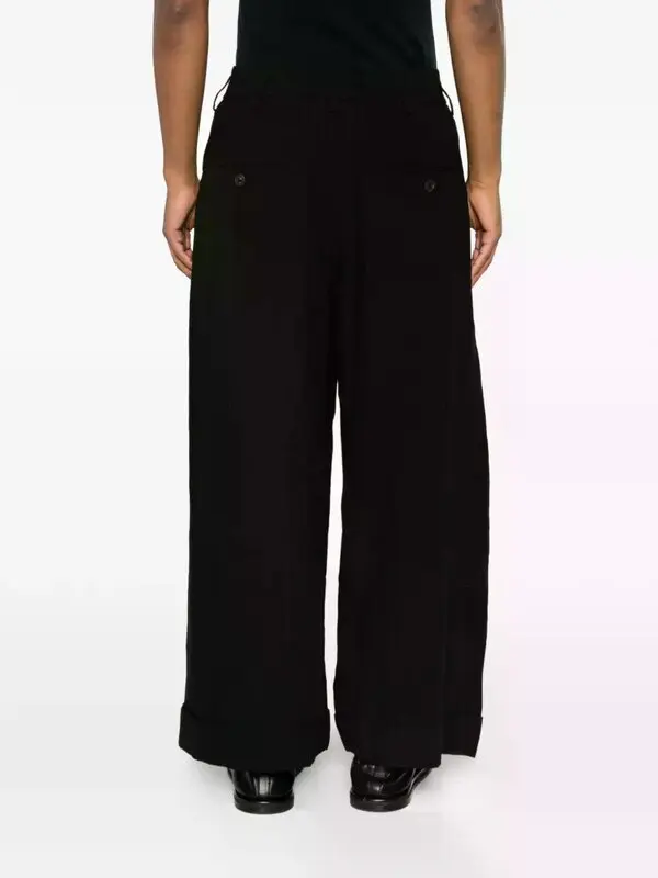 ZIGGY CHEN Pleated Turn-up Trousers
