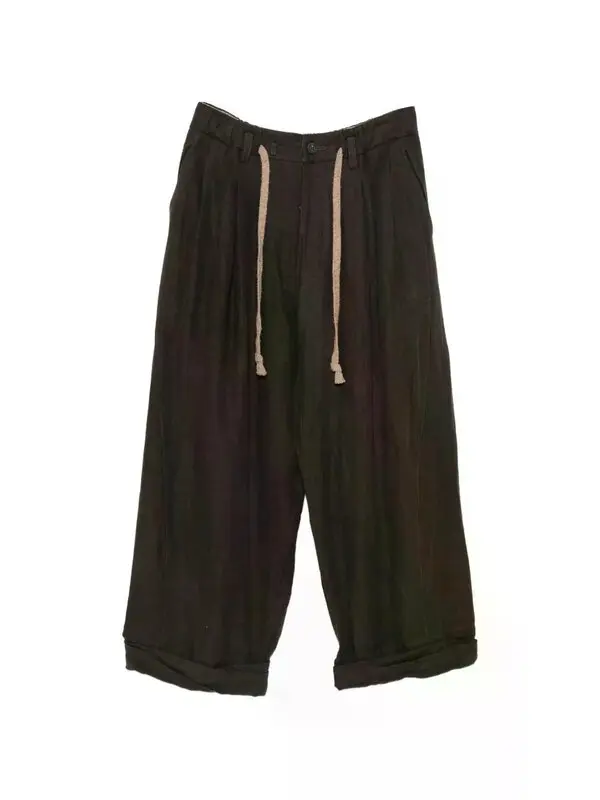 ZIGGY CHEN Drawstring Pleated Trousers