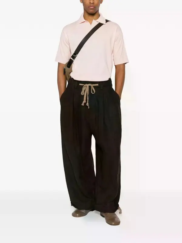ZIGGY CHEN Drawstring Pleated Trousers