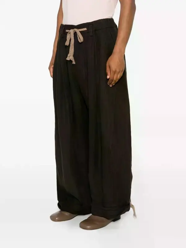 ZIGGY CHEN Drawstring Pleated Trousers
