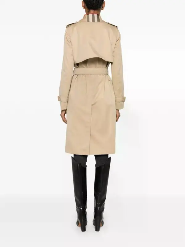 Burberry Belted Double-breasted Trench Coat - Neutrals
