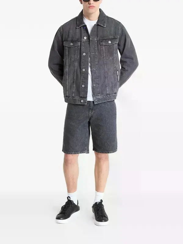 Karl Lagerfeld Logo Detail Denim Shorts