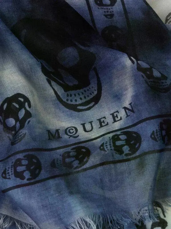 Alexander McQueen Skull-print Tie-dye Scarf