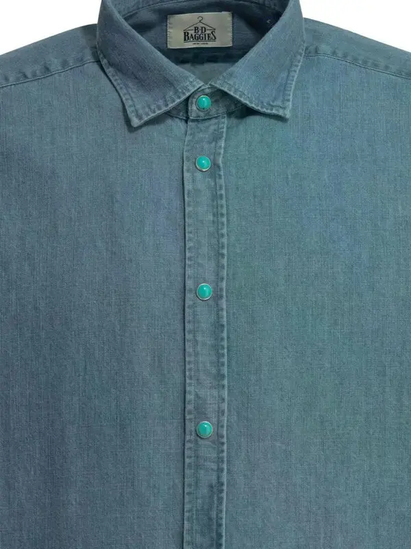 B.D.BAGGIES Kim Contrast-button Denim Shirt - Blue