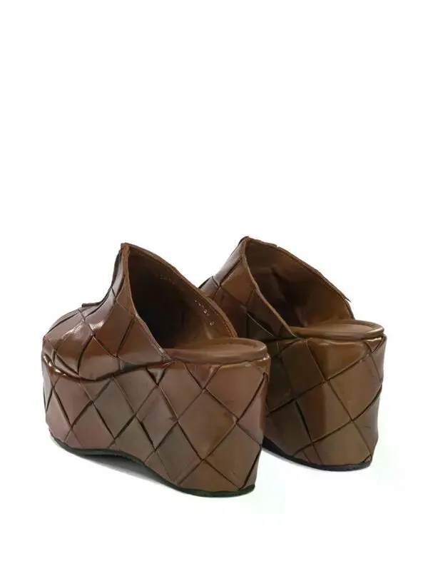 PONS QUINTANA Elisa Woven Leather Platform Sandals