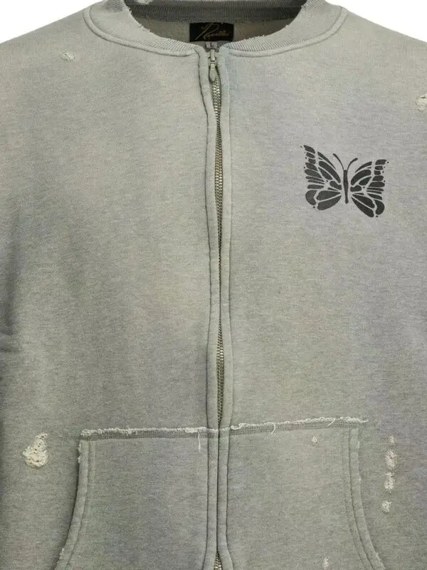 Needles Distressed Papillon Print Sweater