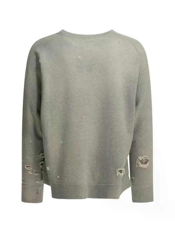 Needles Butterfly Print Distressed Sweatshirt
