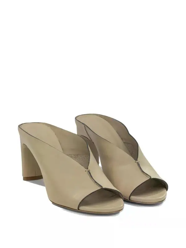 DEL CARLO 11725 Open-toe Leather Heeled Sandals