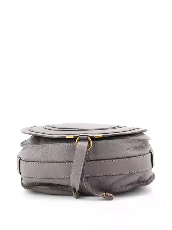 Chloé Marcie Leather Medium Crossbody Bag - Grey